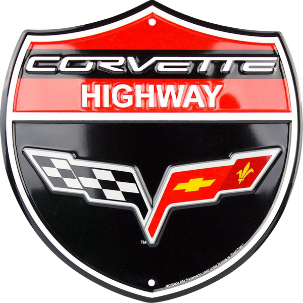Chevrolet Corvette Logo - Metallskilt - METALLSKILT.NO