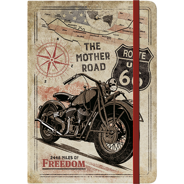 Route 66 Bike Map - Drops Eske - METALLSKILT.NO