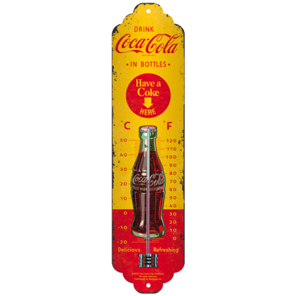 Coca-Cola Yellow Logo - Metallboks Flat - METALLSKILT.NO